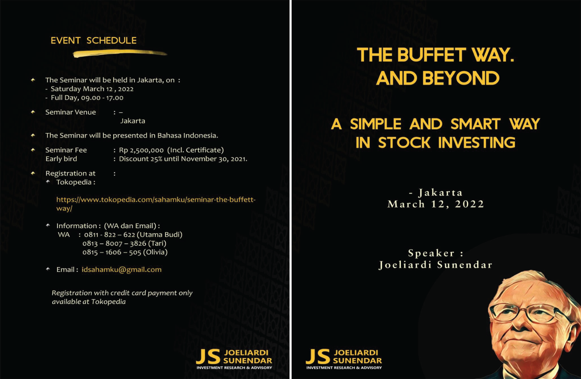 THE BUFFET WAY AND BEYOND | Joeliardi Sunendar